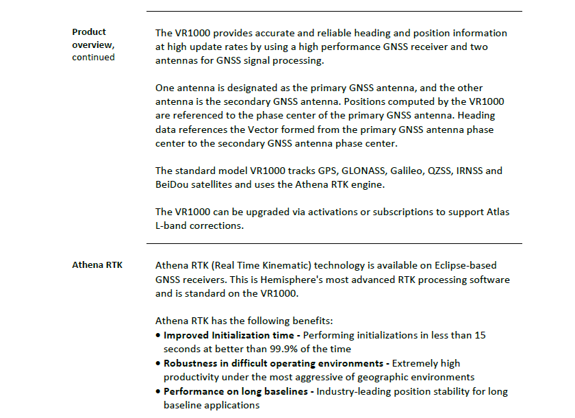 Product Overview – Hemisphere GNSS