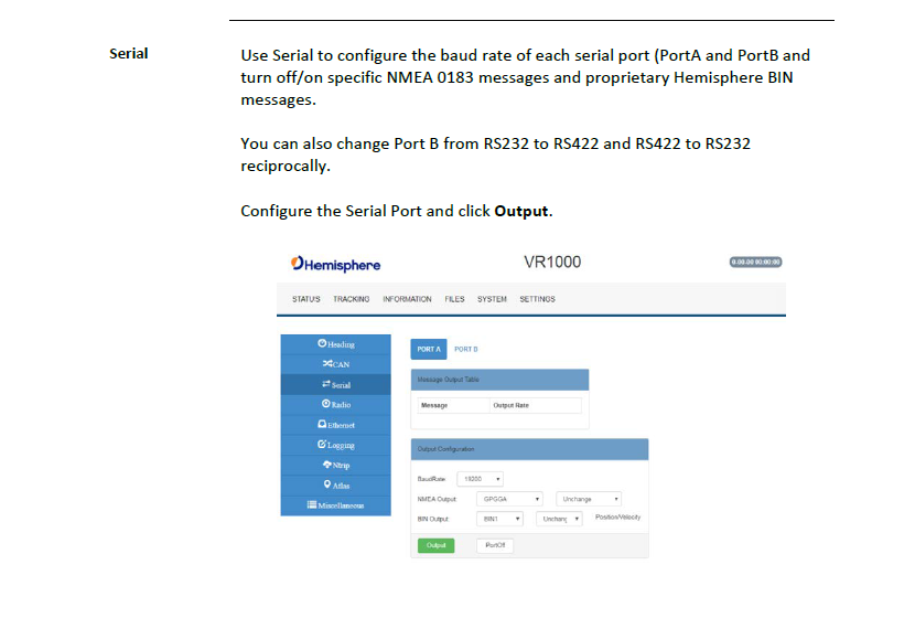 Configuring the VR1000 Using the WebUI – Hemisphere GNSS
