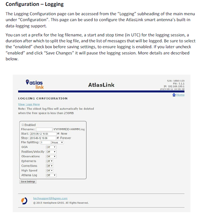Connecting AtlasLink to Web UI – Hemisphere GNSS