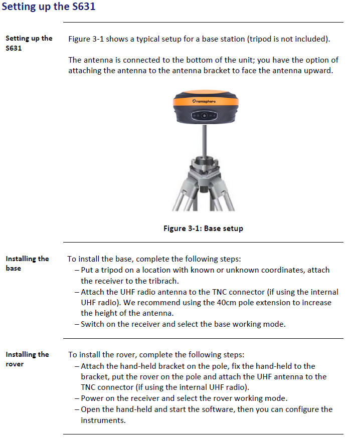Setting up the S631 – Hemisphere GNSS
