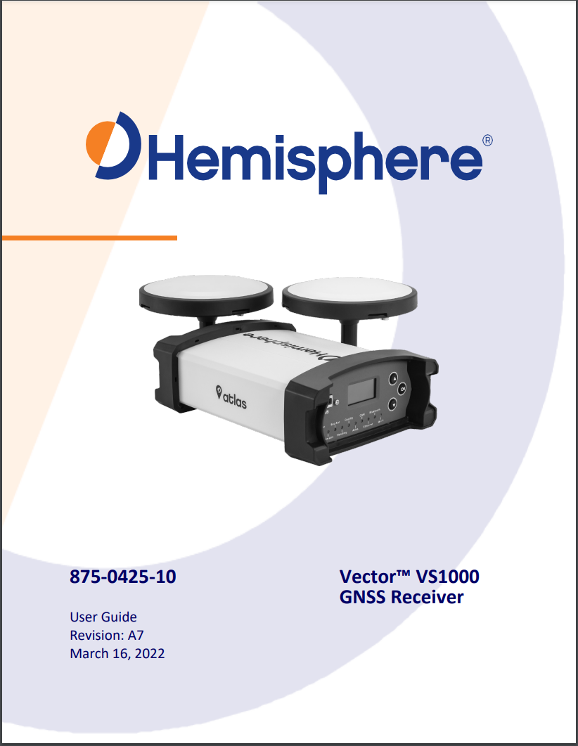 VS1000 User Guide – Hemisphere GNSS