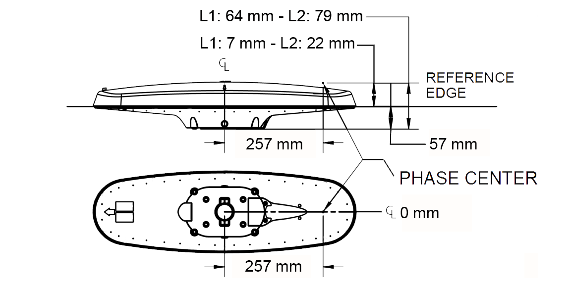 V500/VR500 Phase center – Hemisphere GNSS